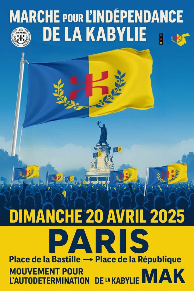 La Kabylie appelle à une mobilisation inédite à Paris le 20 avril 2025 ...